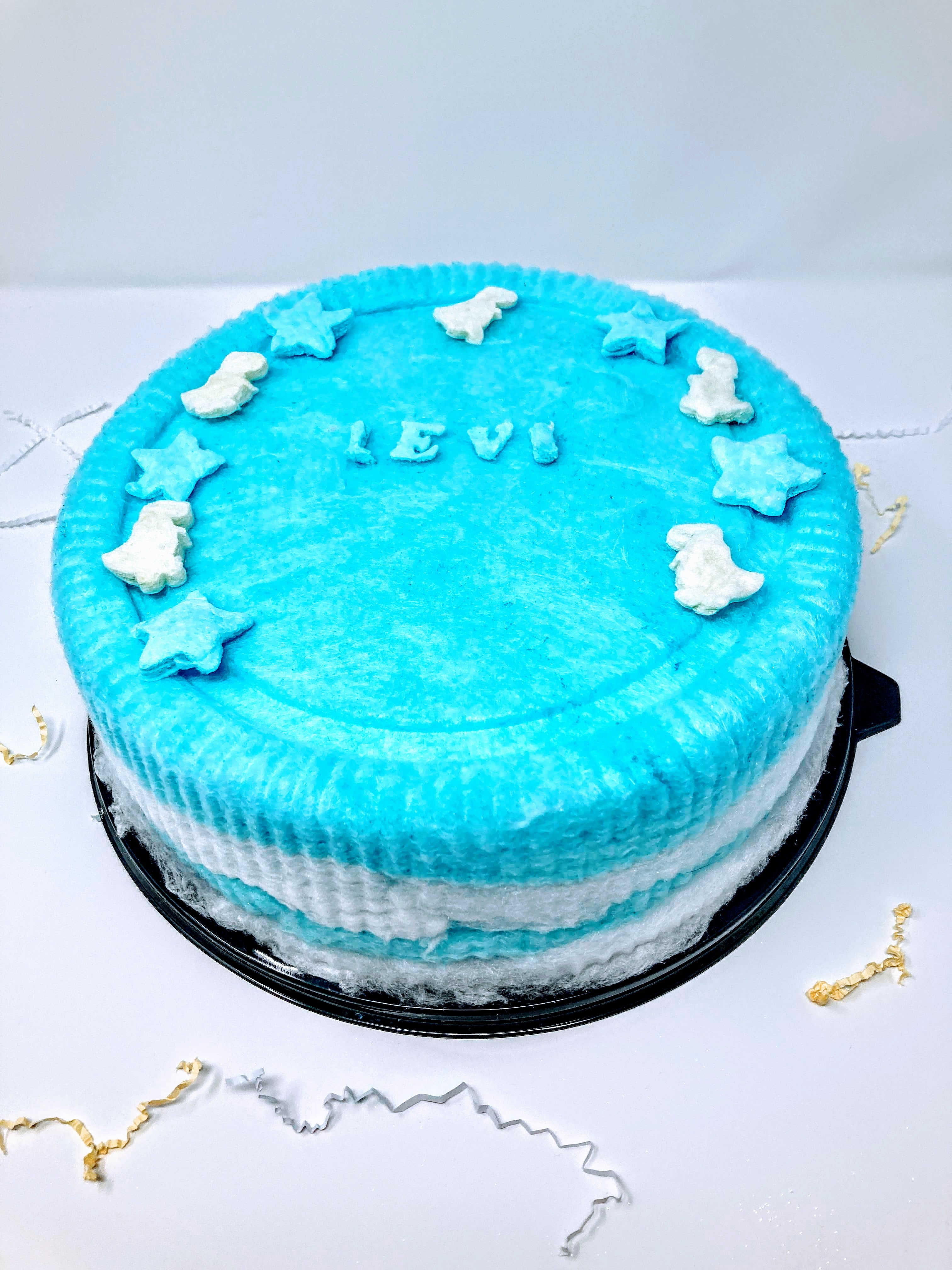 Blue Skies Cotton Candy Cake – Posh Fairy Floss